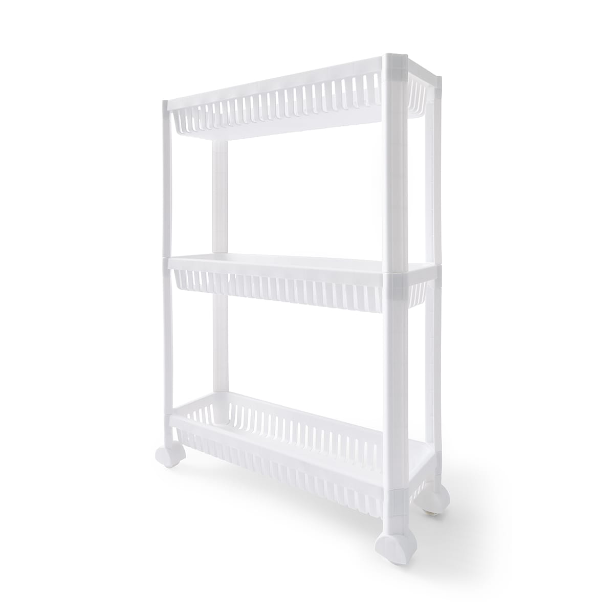 3 Tier Plastic Trolley - White - Kmart