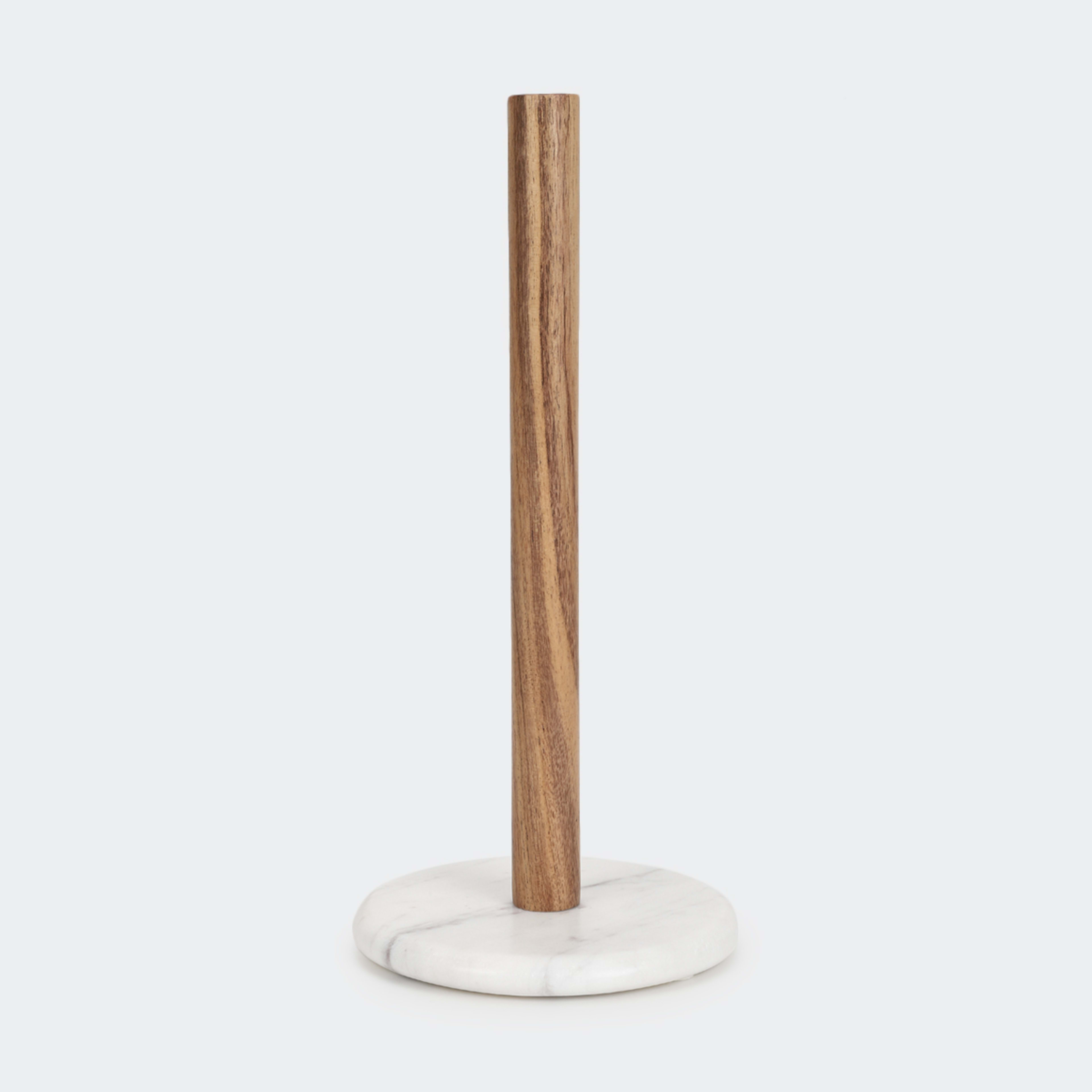 Marble and Acacia Paper Towel Stand - Kmart