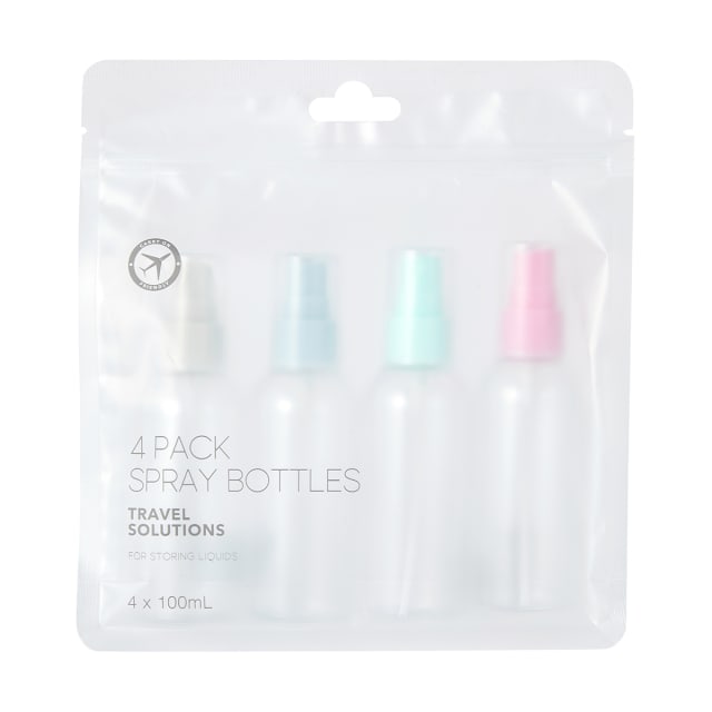4 Pack Travel Solutions Spray Bottles - Kmart NZ