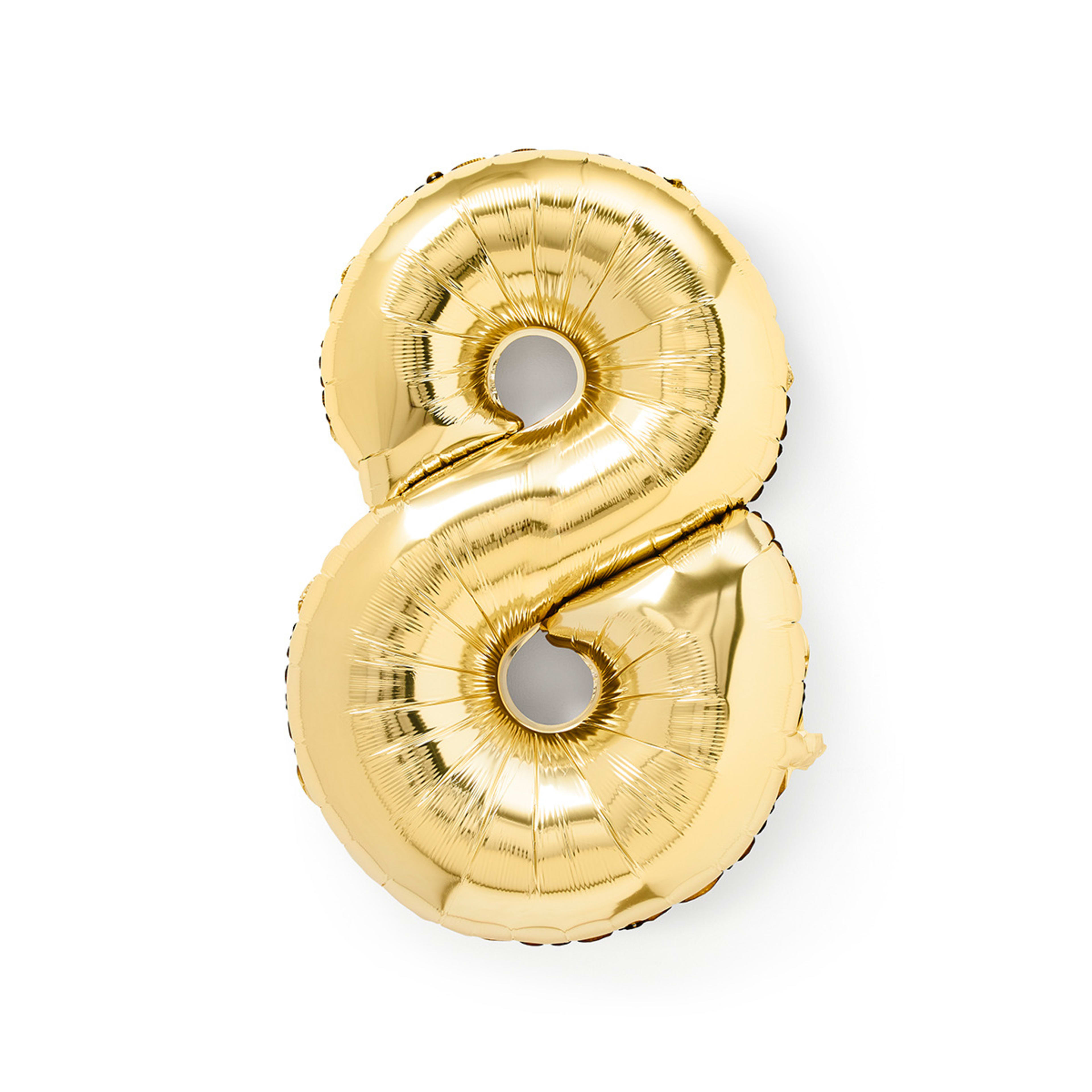 Gold Look Giant Number 8 Foil Balloon - Kmart