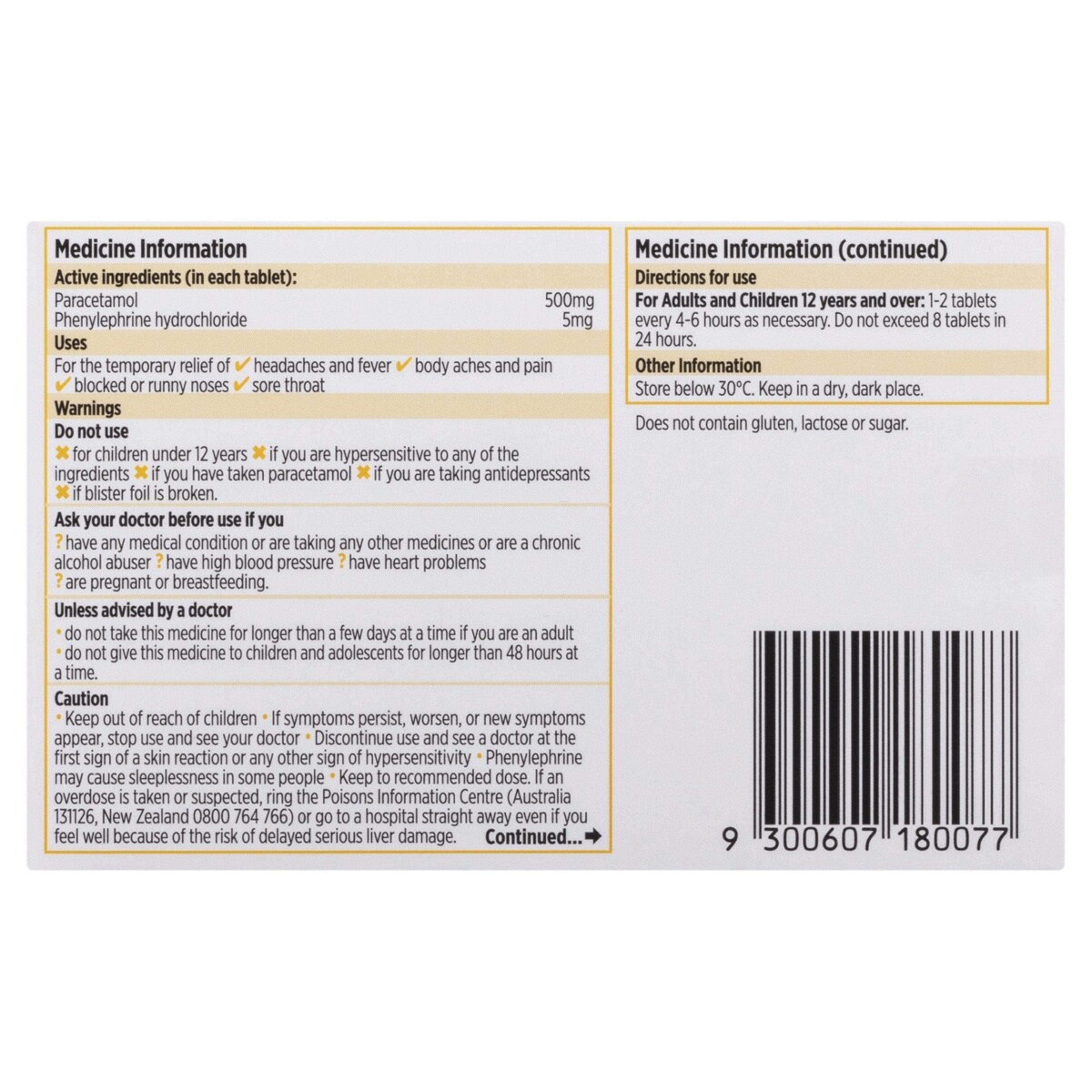 10 Pack Codral Cold & Flu Tablets - Kmart