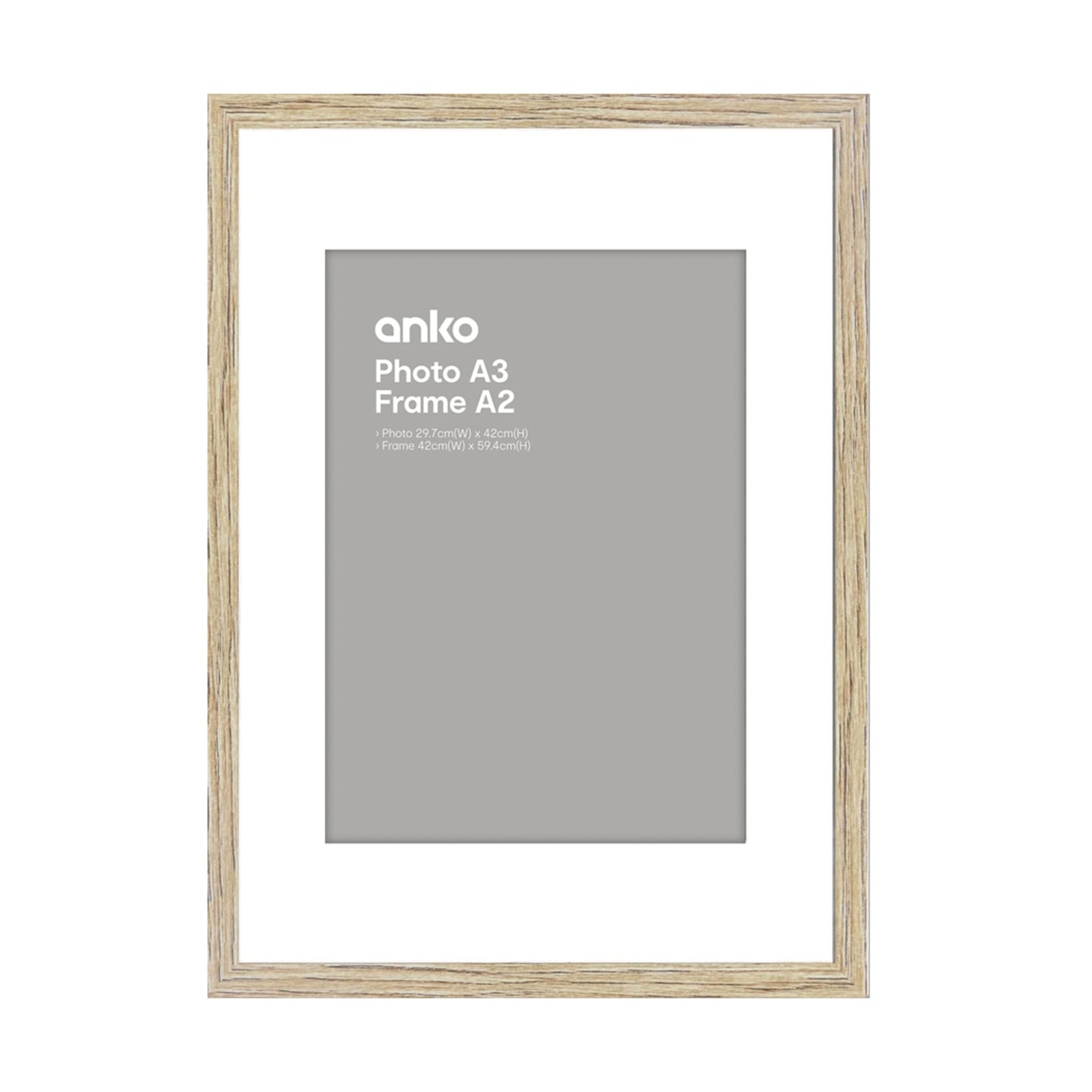 Frame Box A3 Wood Look - Kmart NZ