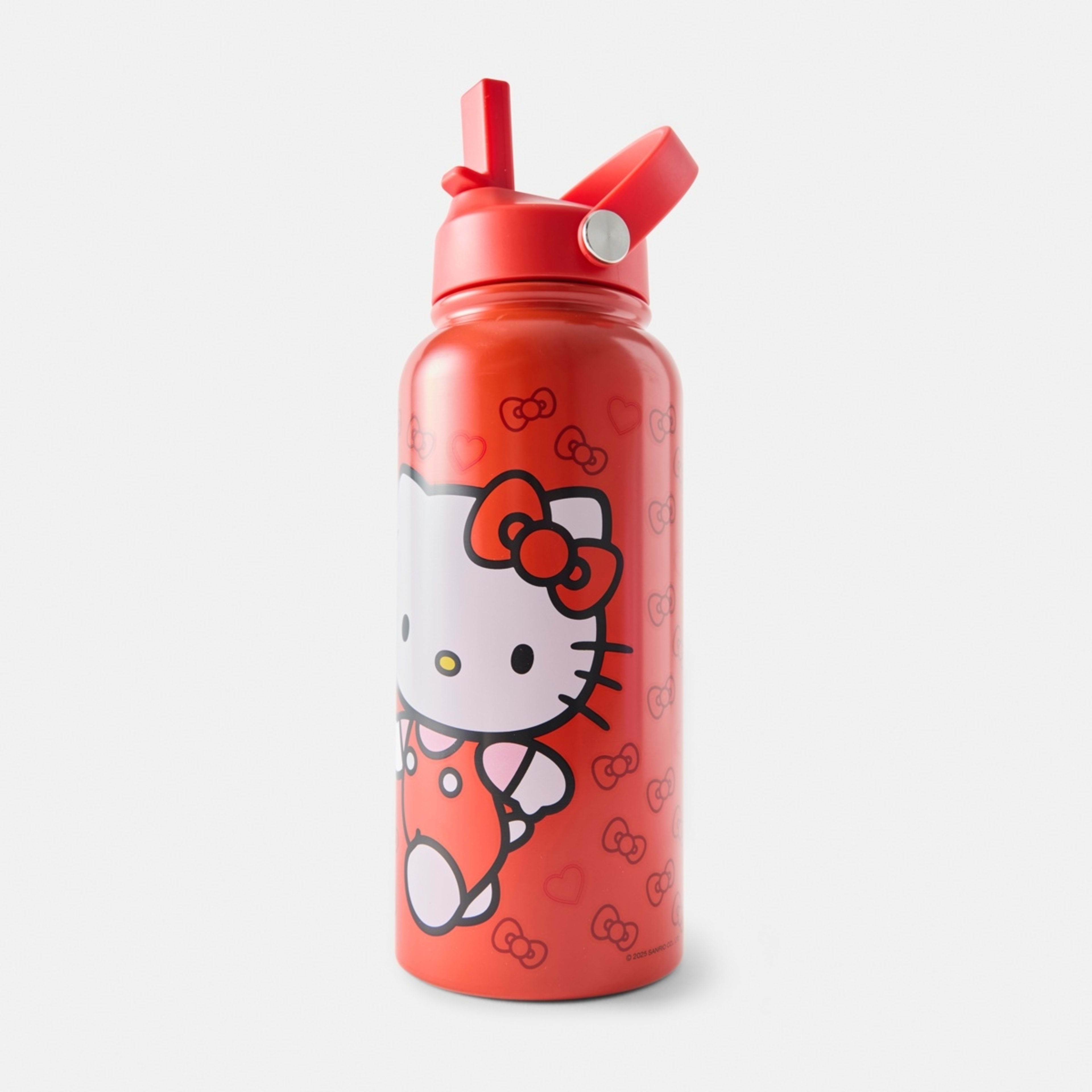 946ml Red Hello Kitty Stainless Steel Cylinder Drink Bottle - Kmart