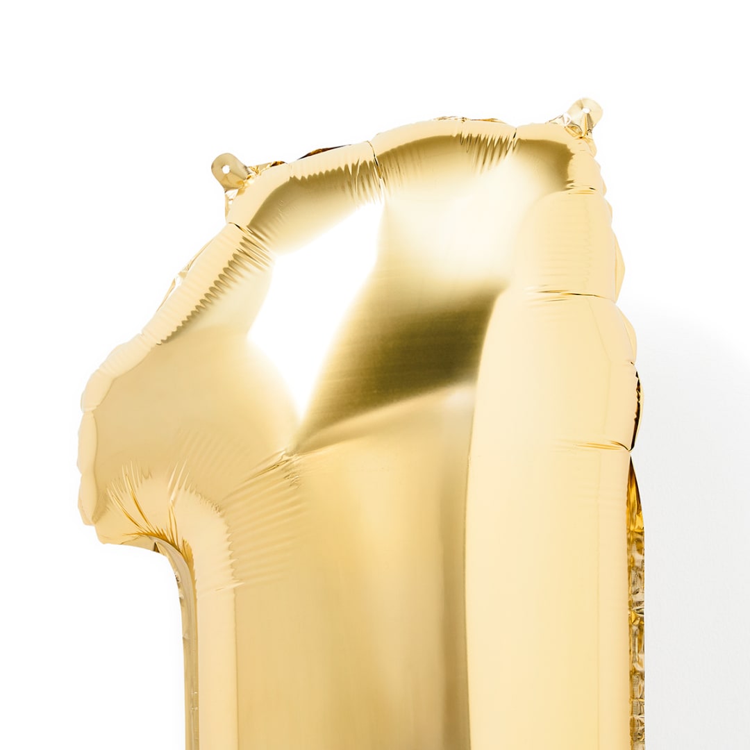 Gold Look Giant Number 1 Foil Balloon - Kmart