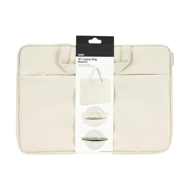 15in. Laptop Bag - Natural - Kmart