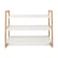 3 Tier Stackable Bamboo Shoe Rack with White Shelves - Kmart NZ
