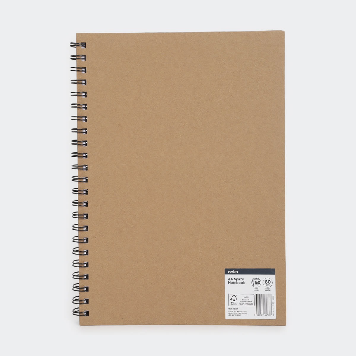 A4 Spiral Notebook - Kraft - Kmart