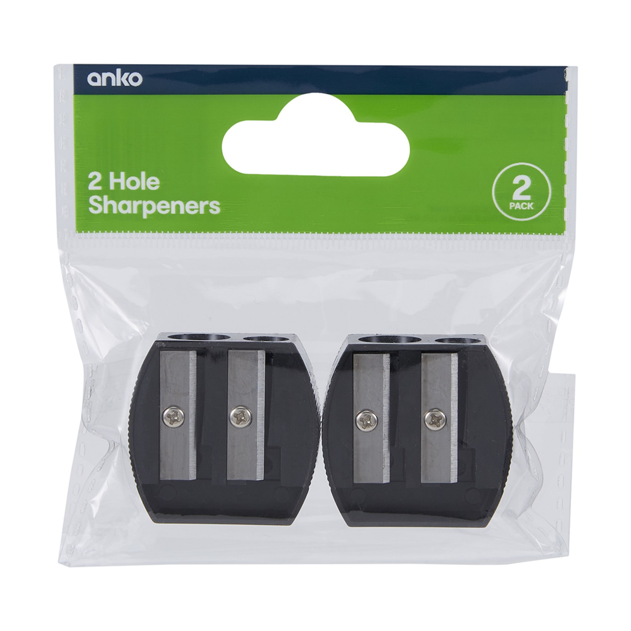 2 Pack 2 Hole Sharpener - Kmart