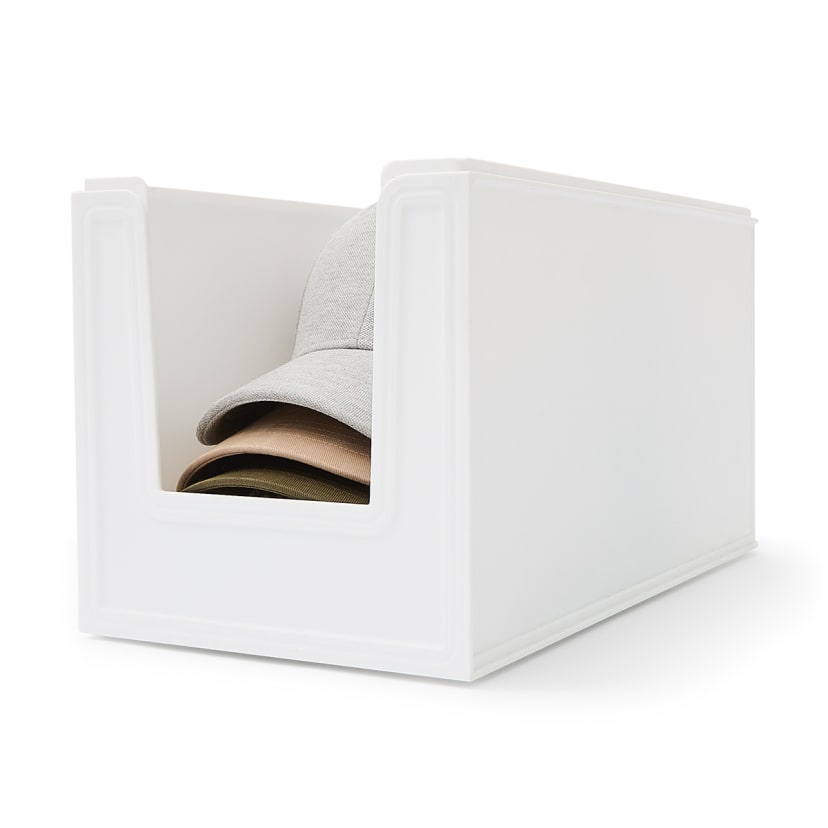 15L Modular Open Front Stackable Bin - White - Kmart