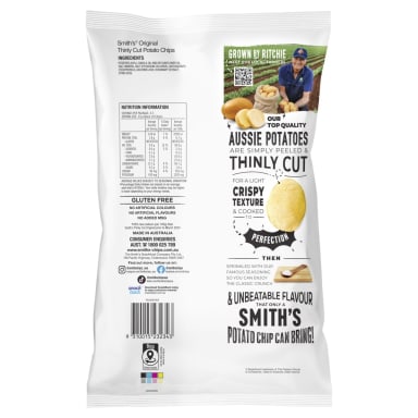 Smith's Thinly Cut Original Crisps 175g - Kmart