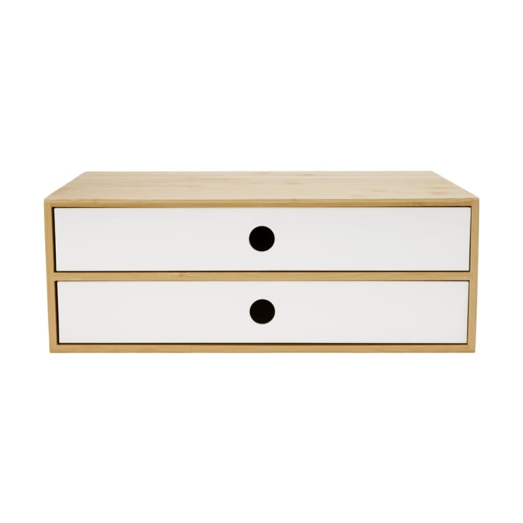 Bamboo and Plastic Desk Top Drawers - Kmart