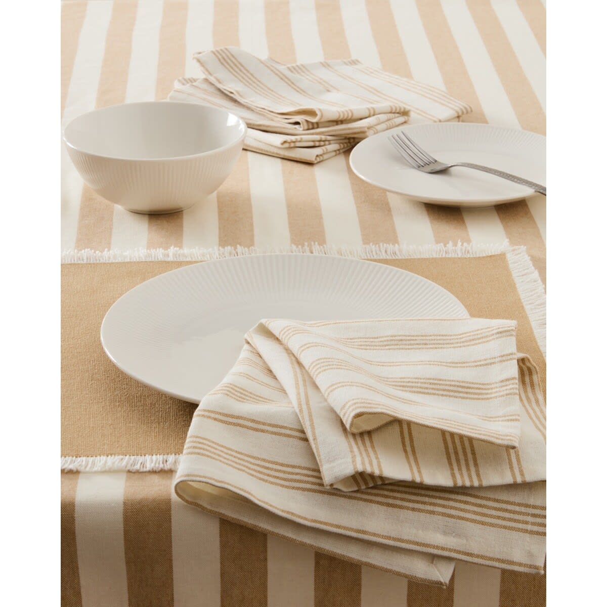 Natural Stripe Tablecloth - Kmart