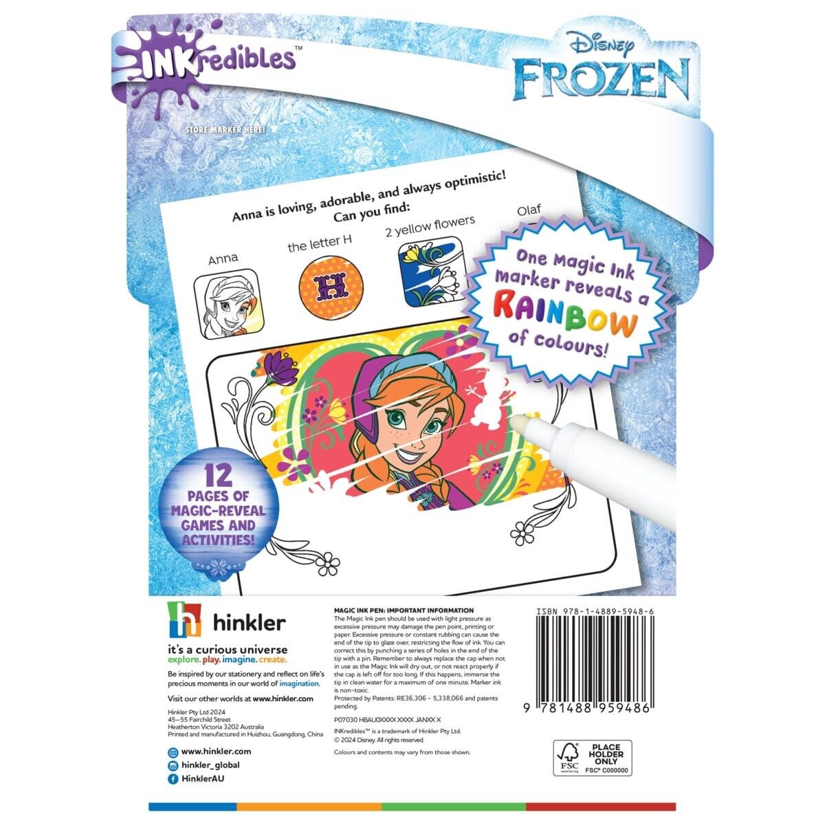 INKredibles Frozen Magic Ink Pictures - Book - Kmart
