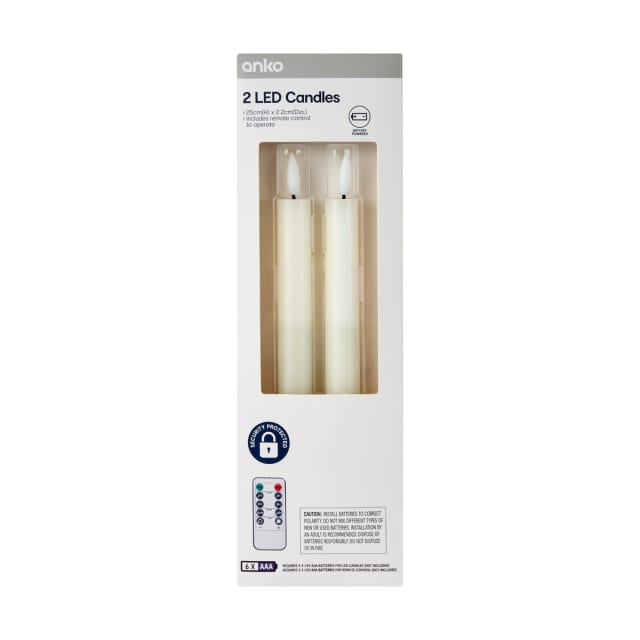 2 Pack LED Candles - Kmart