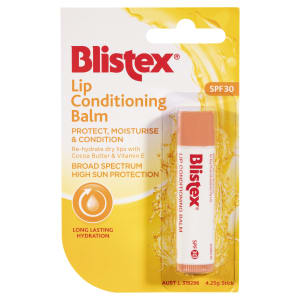 Blistex SPF 30 Lip Conditioning Balm 4.25g - Cocoa Butter and Vitamin E - Kmart