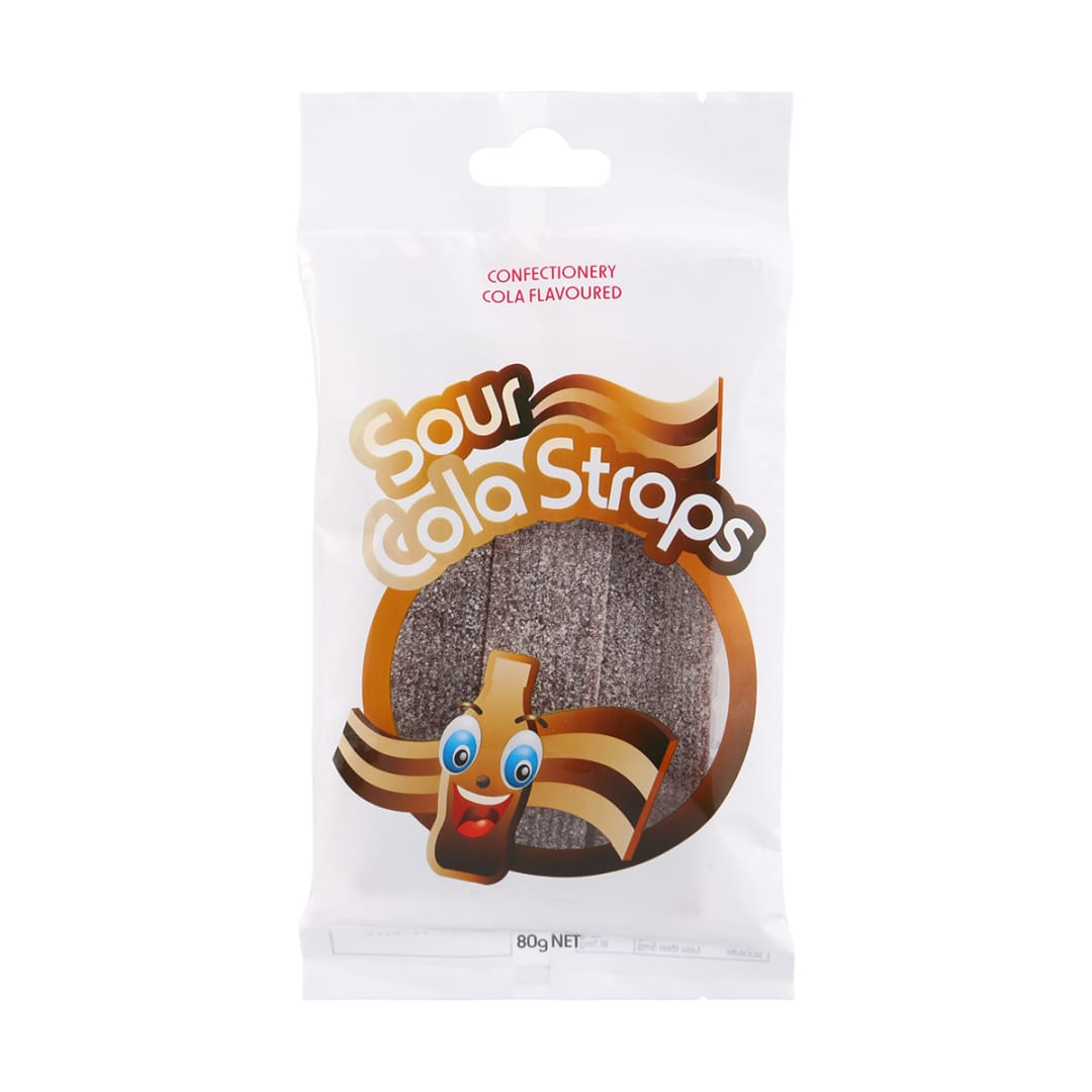 Sour Cola Straps 80g - Kmart
