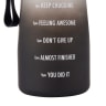 2.1L Black Ombre Daily Intake Flip Lid Drink Bottle - Kmart
