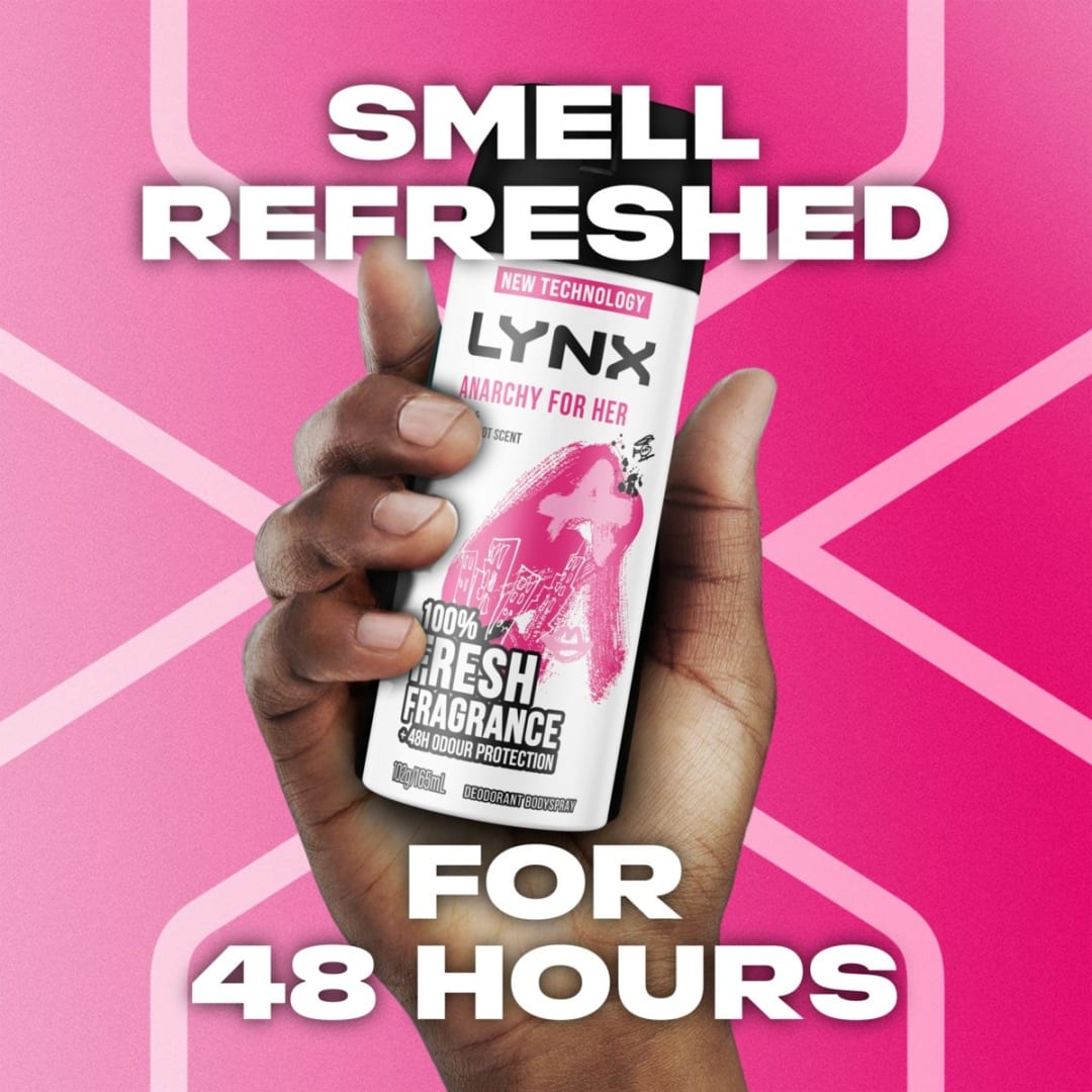 LYNX Anarchy For Her Deodorant Bodyspray - Rose and Bergamot Scented ...