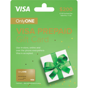 Only One VISA $200 Prepaid Gift Card - Kmart