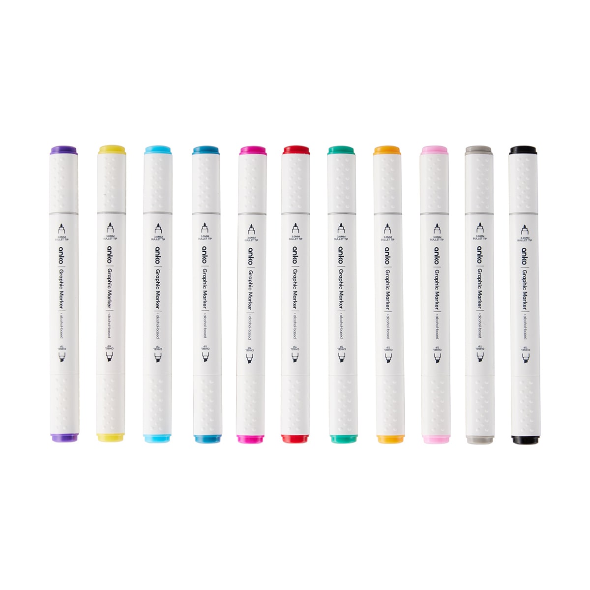12 Pack Graphic Markers - Kmart