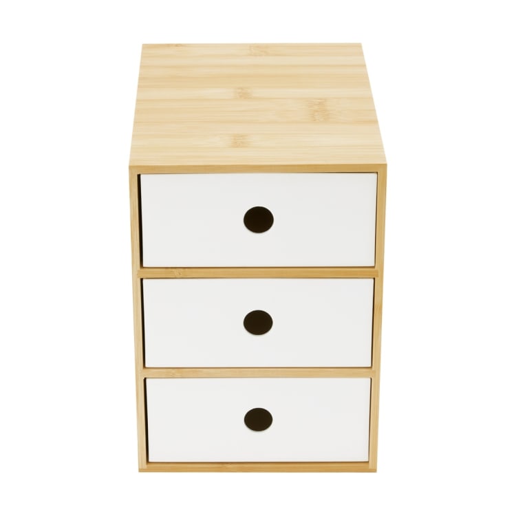 Bamboo and Plastic Vertical 3 Drawers - Kmart