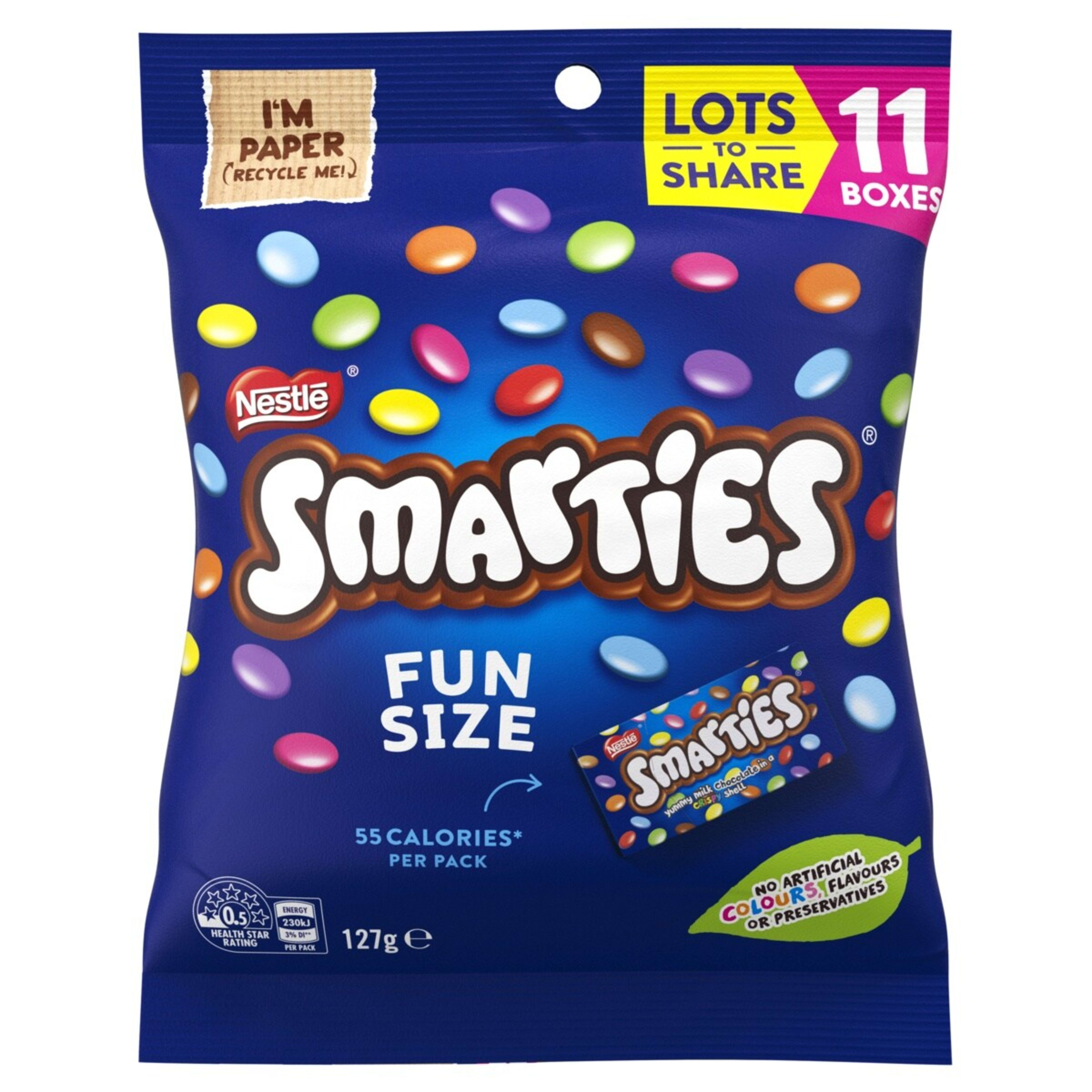 11 Pack Nestle Smarties Chocolate Fun Pack Bag 127g - Kmart