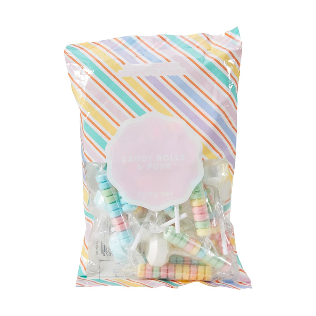 Candy Rolls & Pops 200g - Kmart