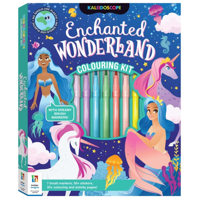 Kaleidoscope Enchanted Wonderland Colouring Kit - Book - Kmart