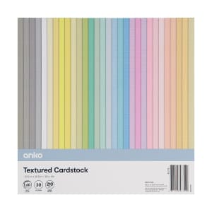 60 Pack Textured Cardstock - Kmart