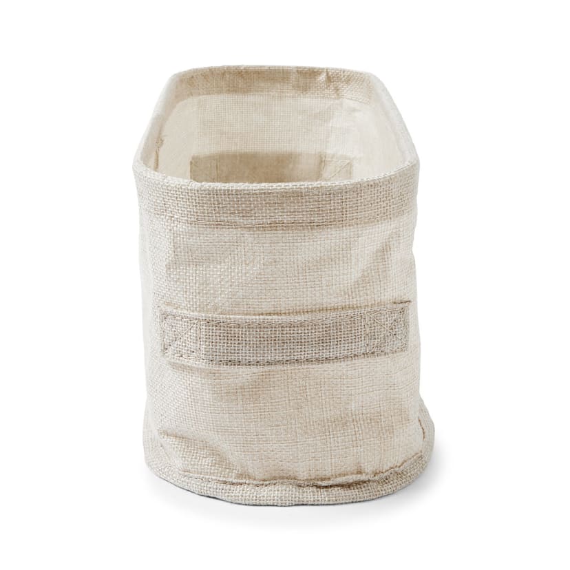 Linen Look Open Storage Box - Narrow, Beige - Kmart NZ