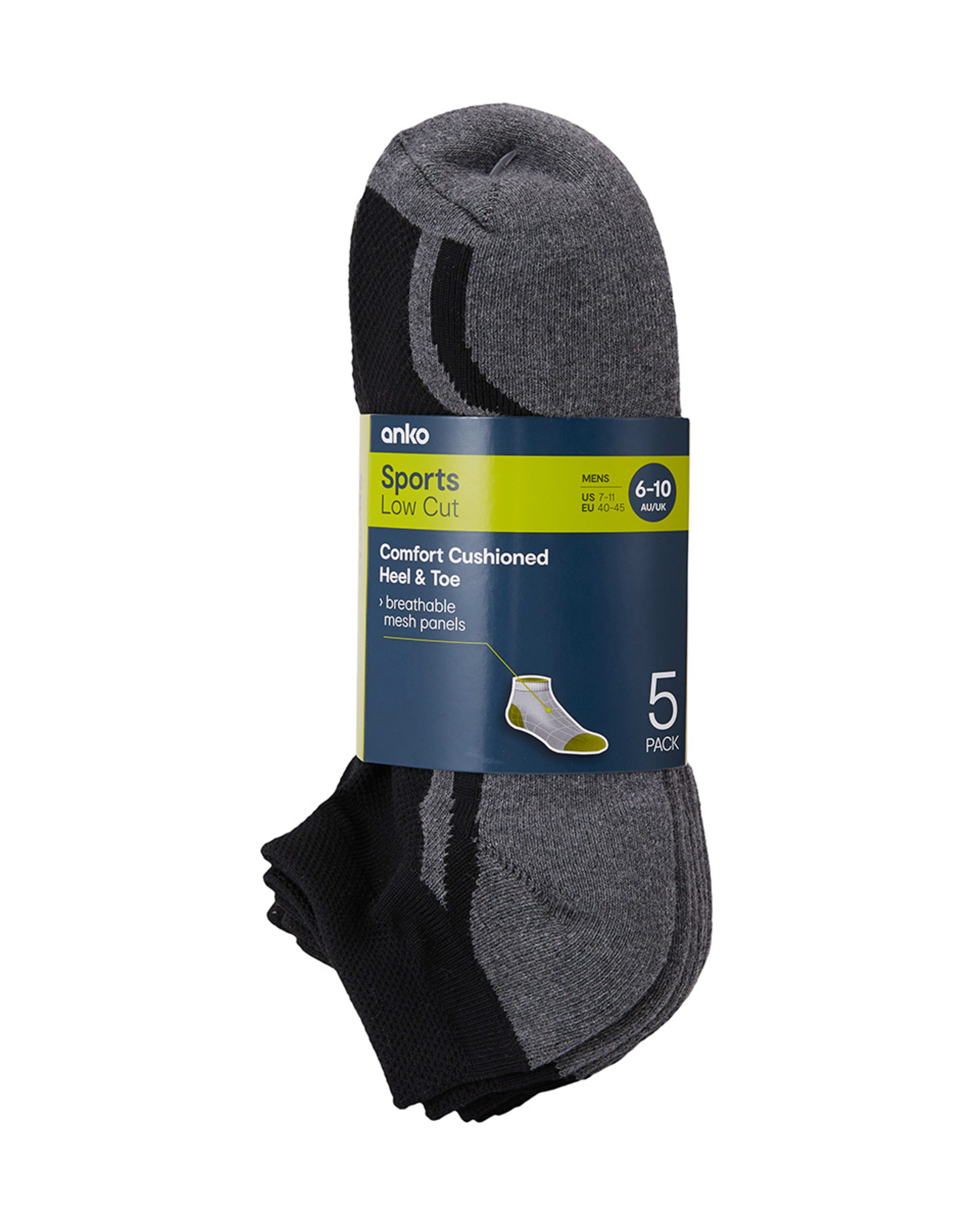 5 Pack Low Cut Mesh Sport Socks - Kmart