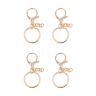 4 Pack Keyrings - Gold Look - Kmart