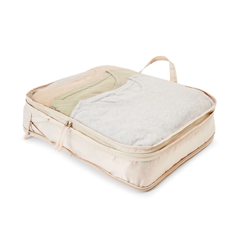 2 Piece Large Compression Packing Cubes - Taupe - Kmart