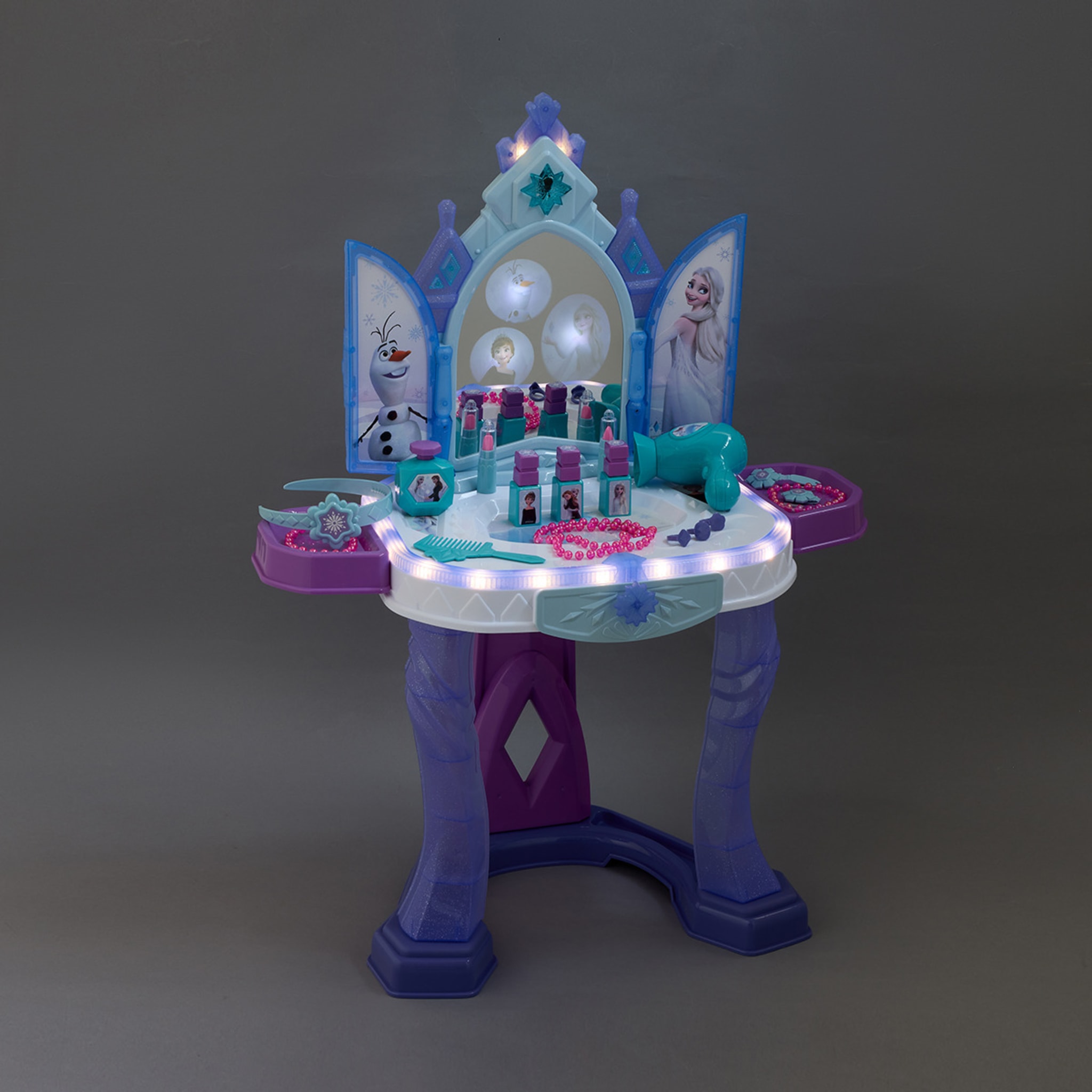 18 Piece Disney Frozen Light Up Vanity Table - Kmart