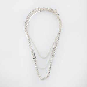 3 Pack Essential Chain Necklace - Silver Tone - Kmart NZ