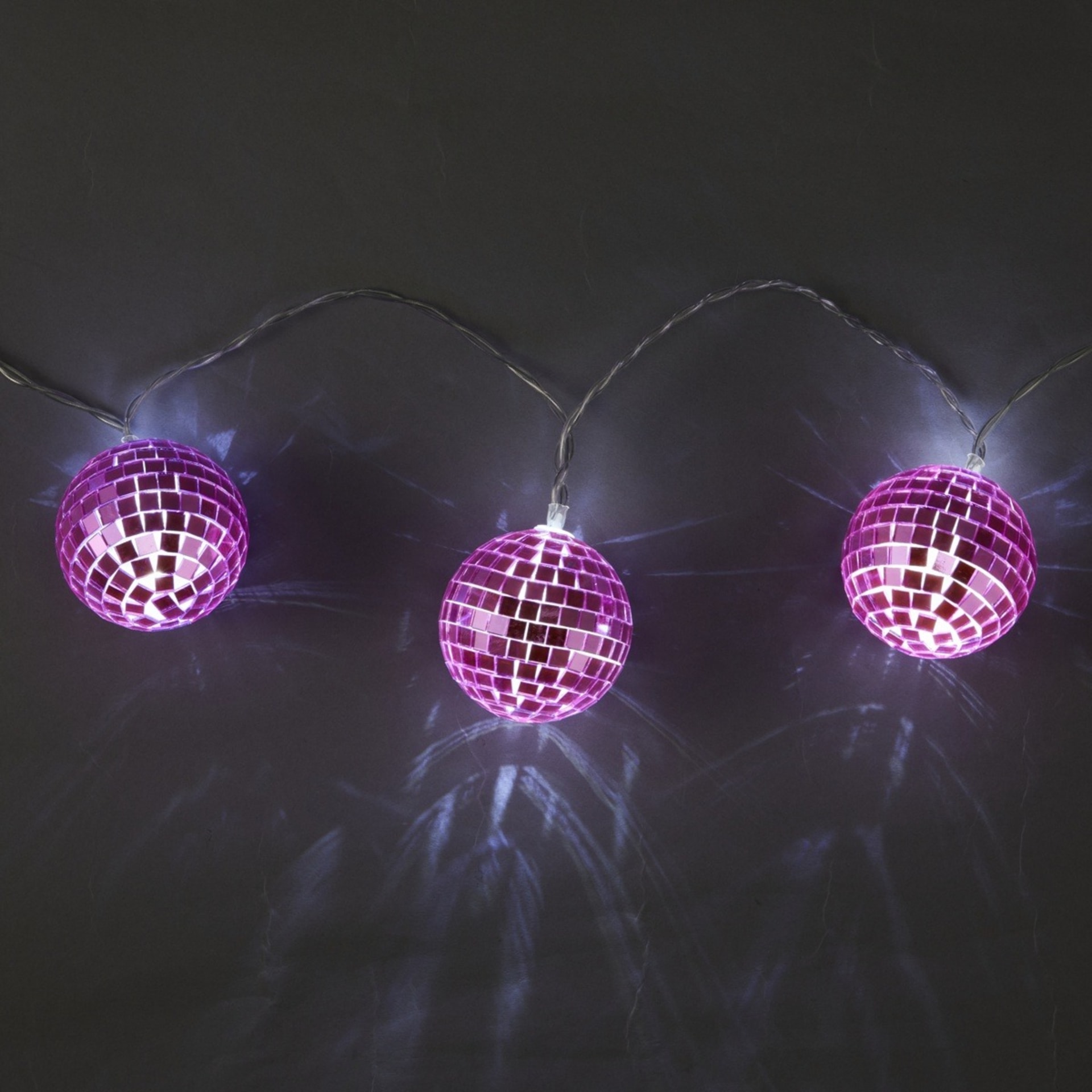 Pink Disco Ball String Lights - Kmart
