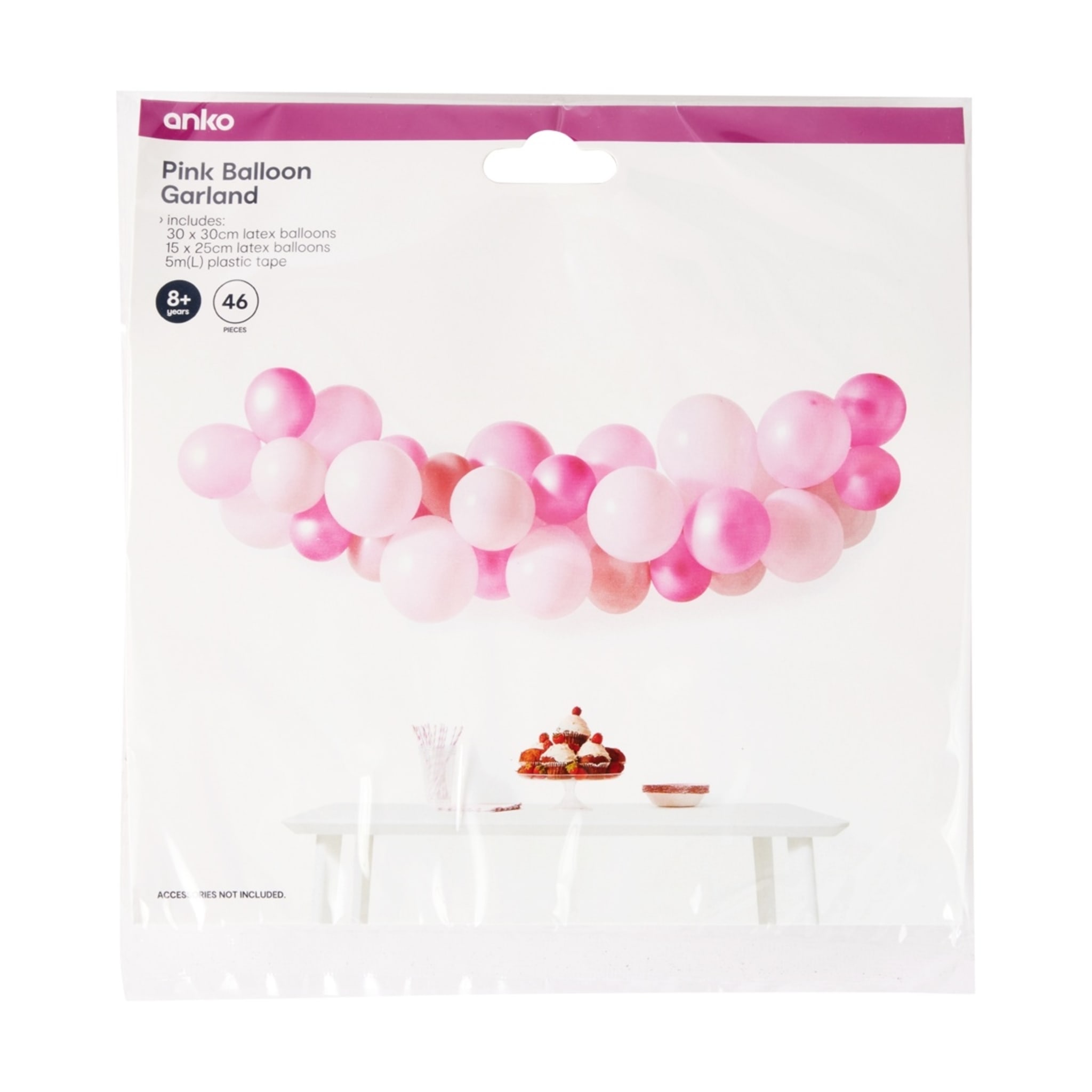 46 Piece Pink Balloon Garland - Kmart NZ