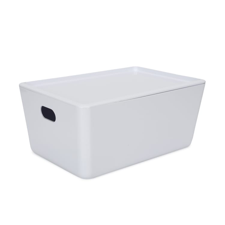 11L Smooth and Shiny Plastic Tub - White - Kmart