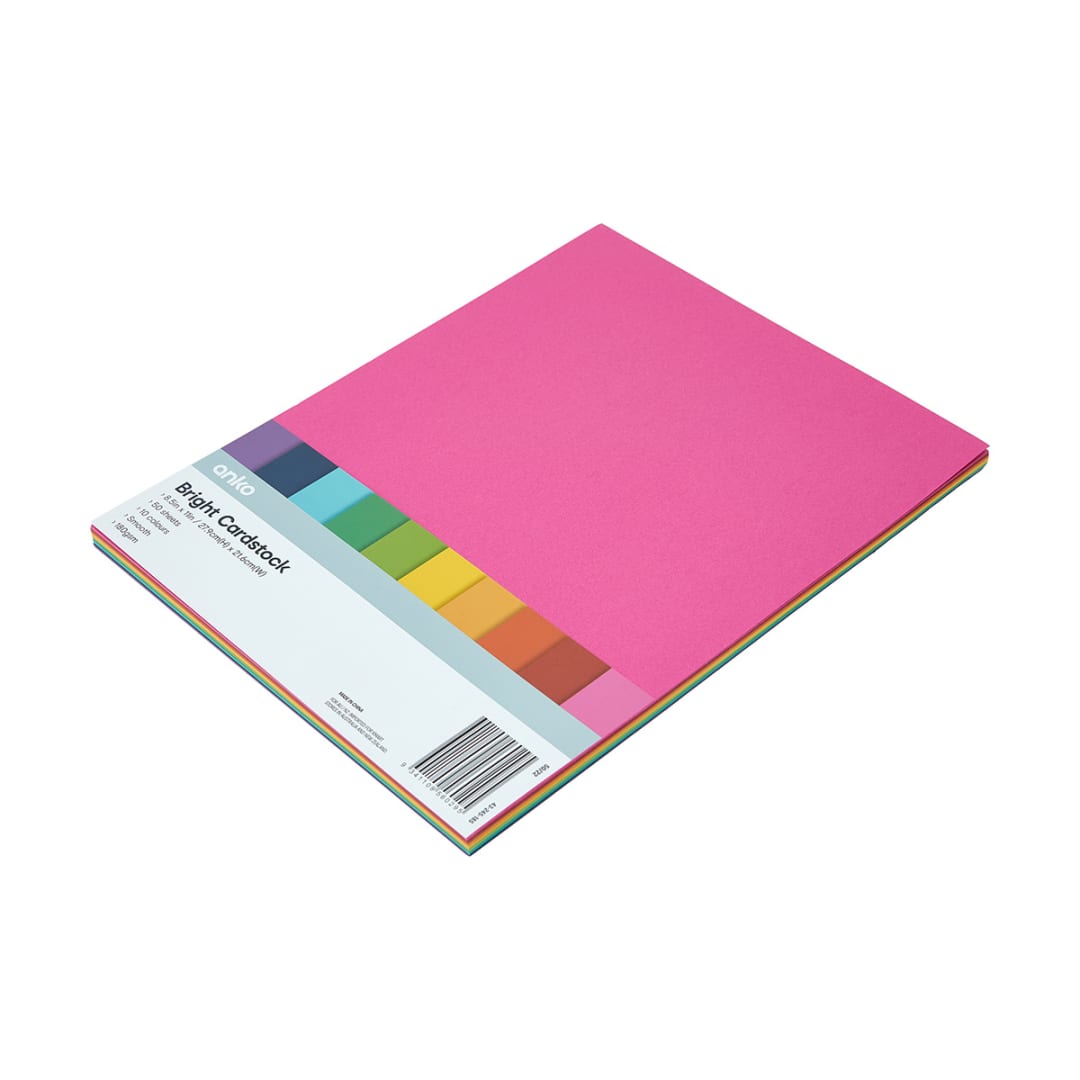 50 Pack Cardstock - Bright - Kmart