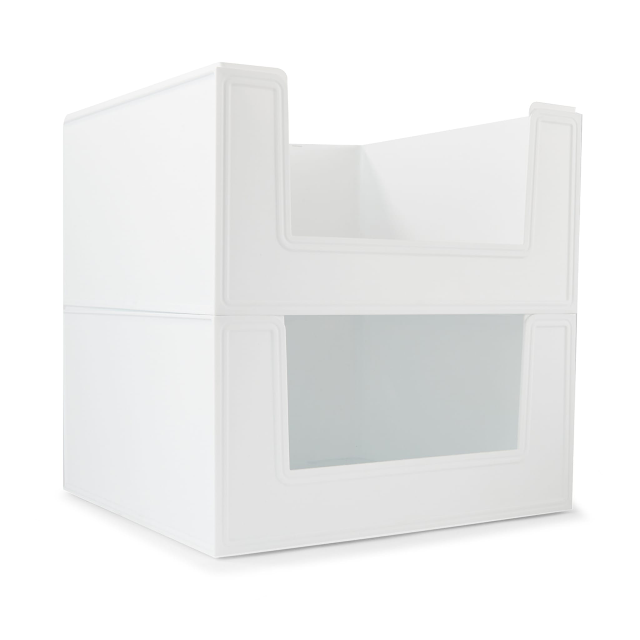 28.5L Modular Open Front Stackable Bin - White - Kmart