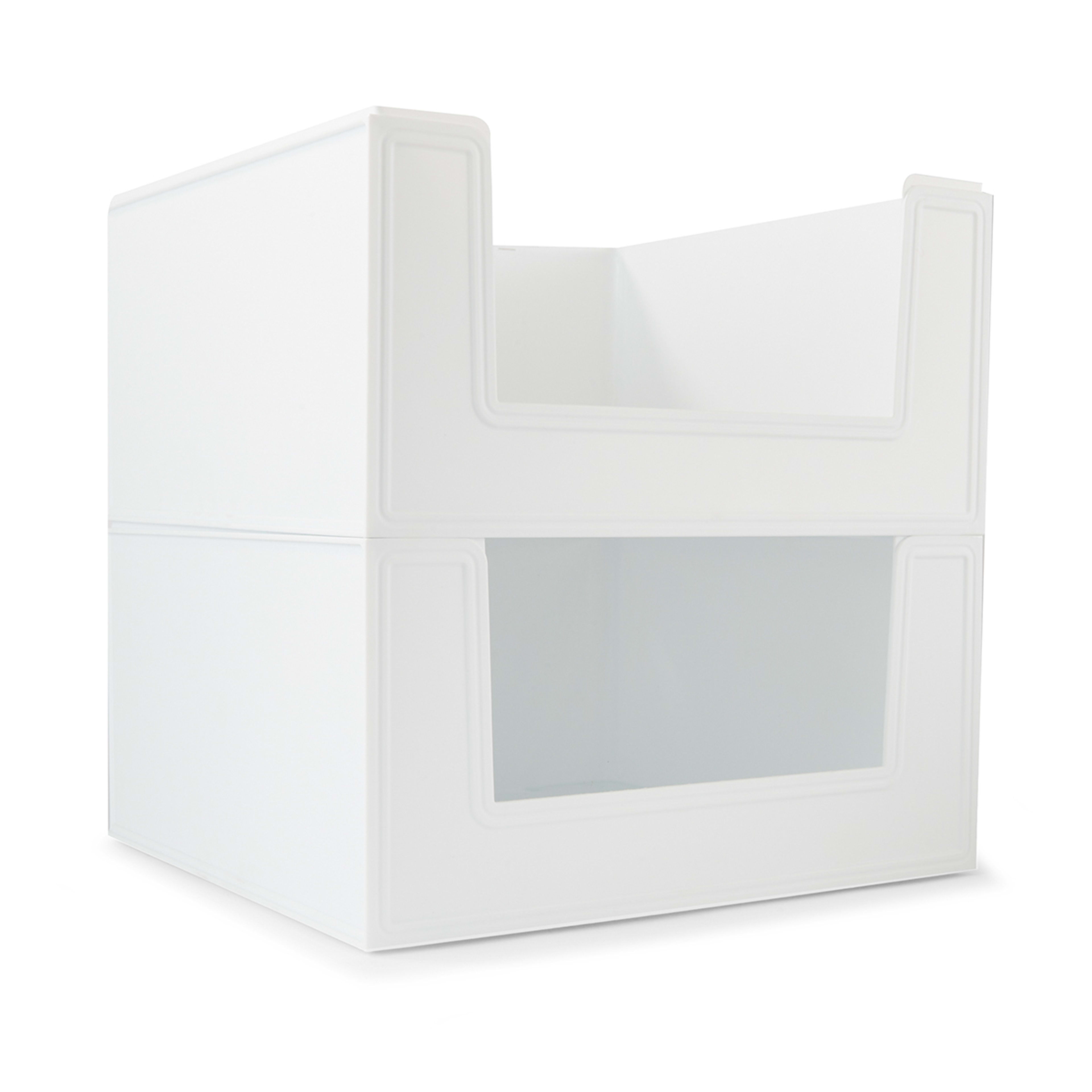 28.5L Modular Open Front Stackable Bin - White - Kmart NZ