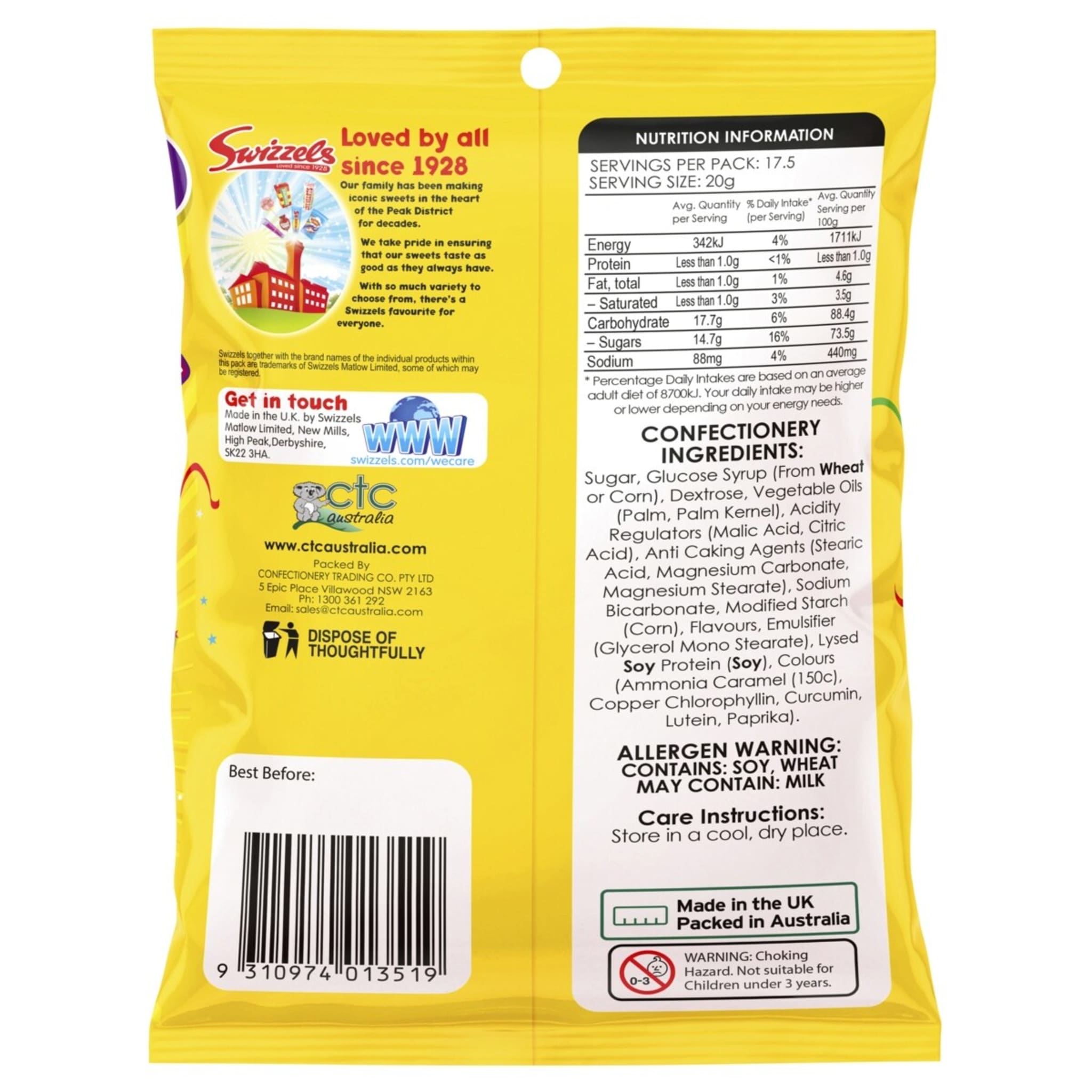 35 Piece Swizzels Scrumptious Sweets 350g - Kmart