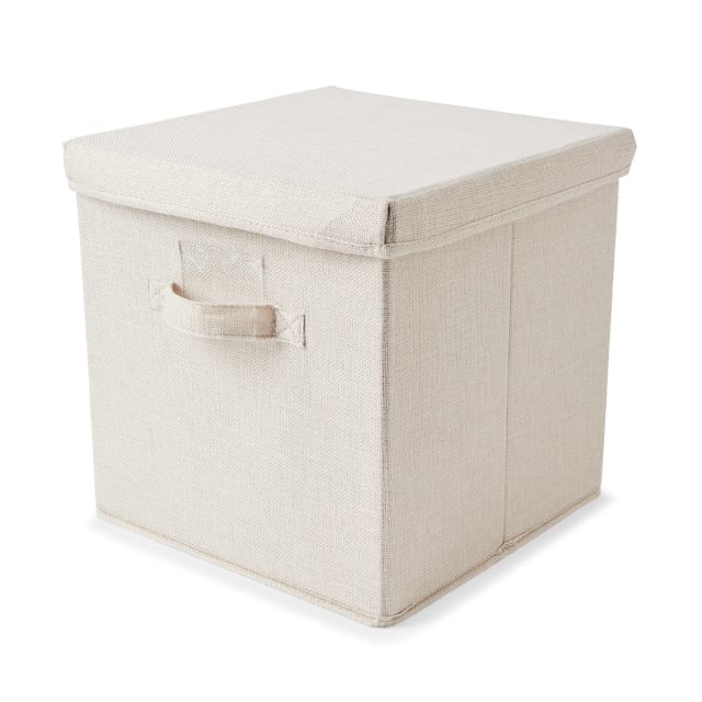 Linen Look Storage Box - Kmart