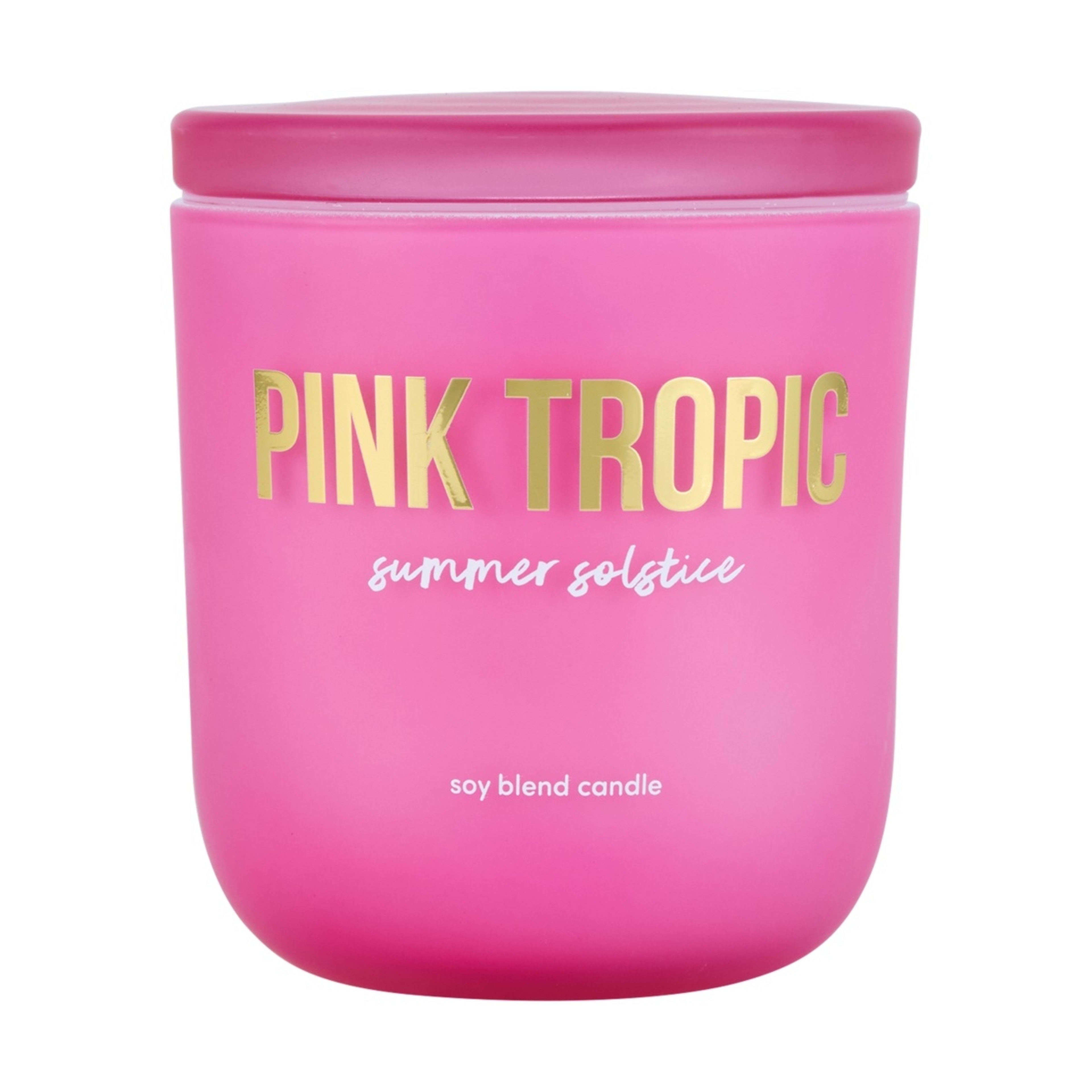 Pink Tropic Summer Solstice Soy Blend Fragrant Candle - Kmart
