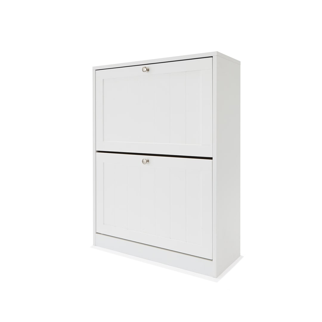 2 Tier Panelled Shoe Cabinet - Kmart