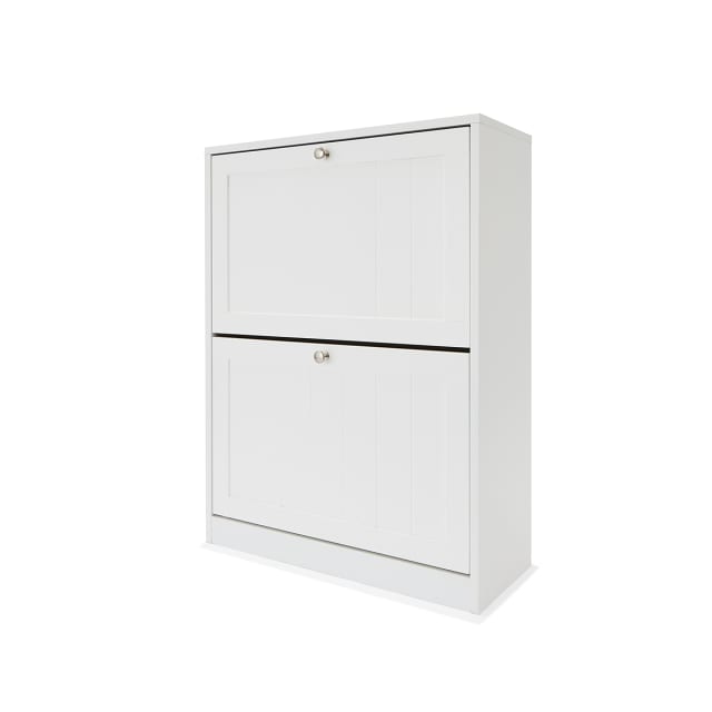 2 Tier Panelled Shoe Cabinet - Kmart