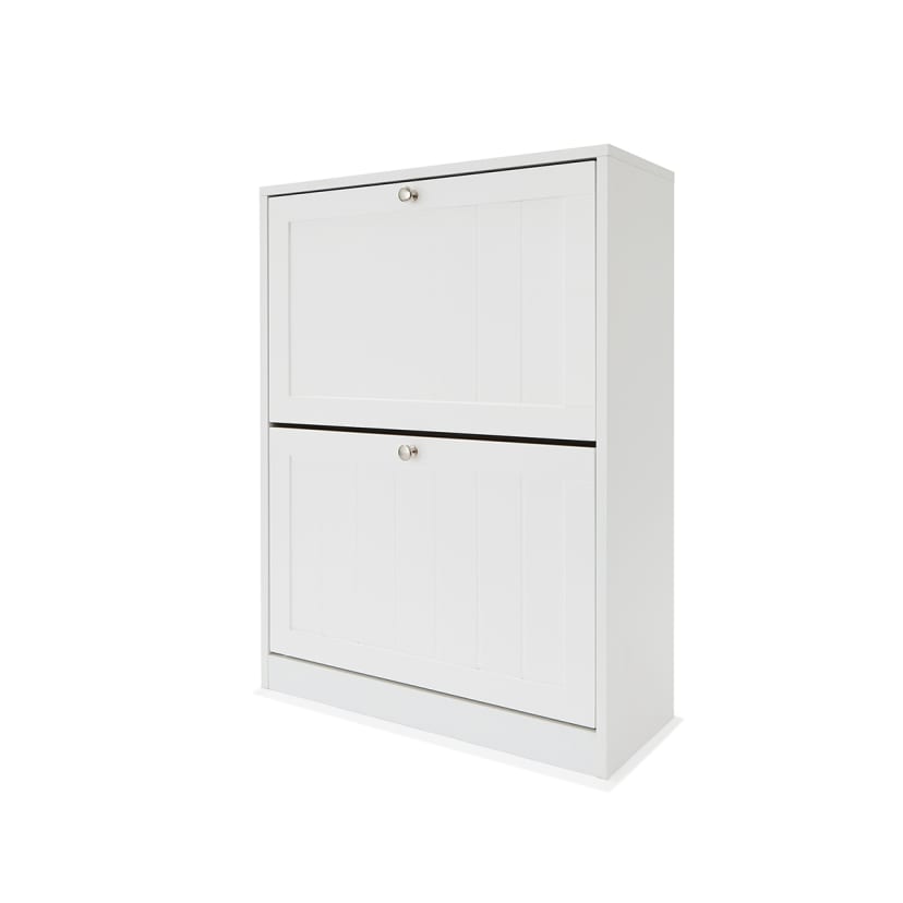 2 Tier Panelled Shoe Cabinet - Kmart