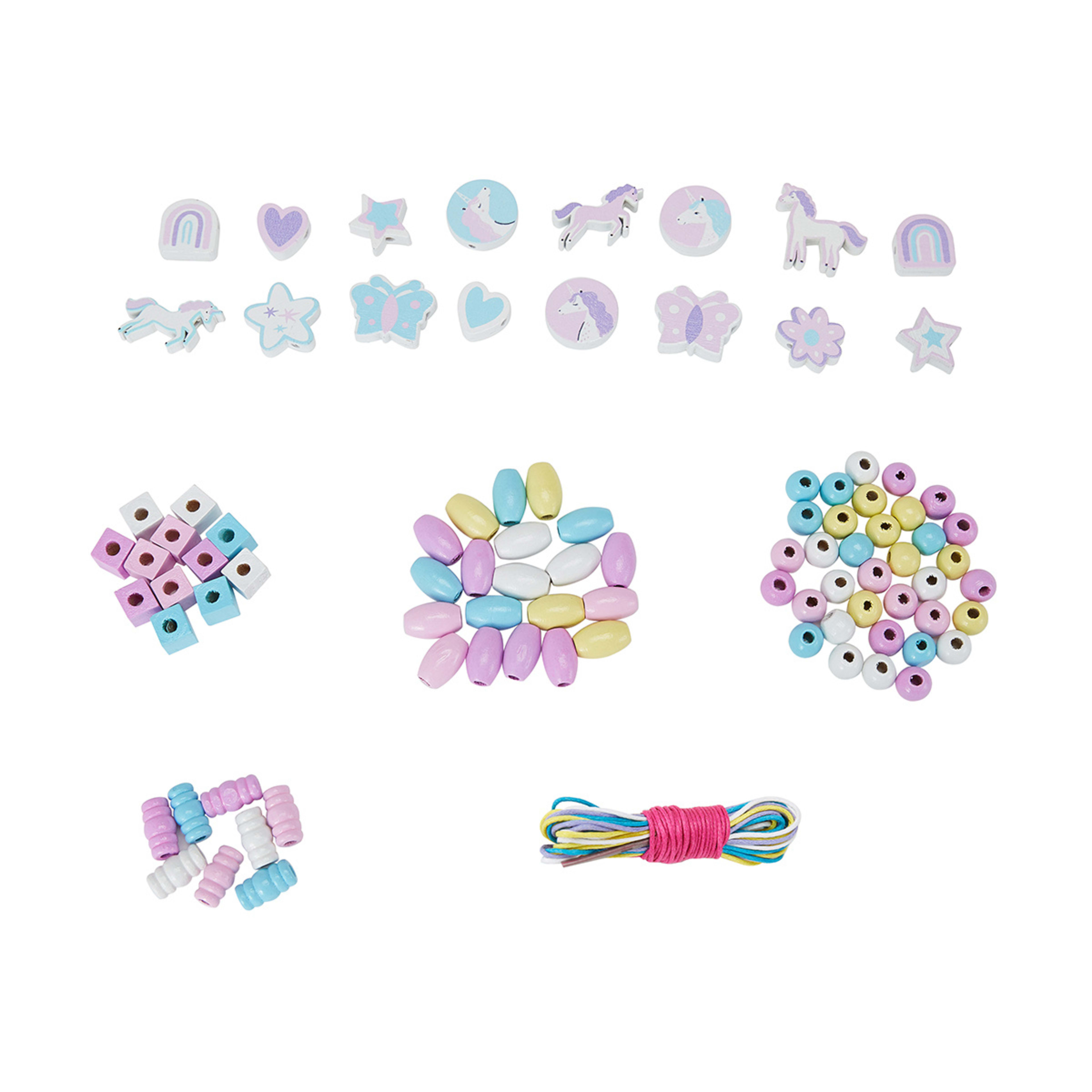 Unicorn Wooden Bead Set - Kmart
