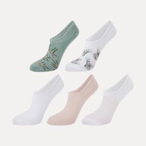 5 Pack Jacquard Sneaker Socks - Kmart