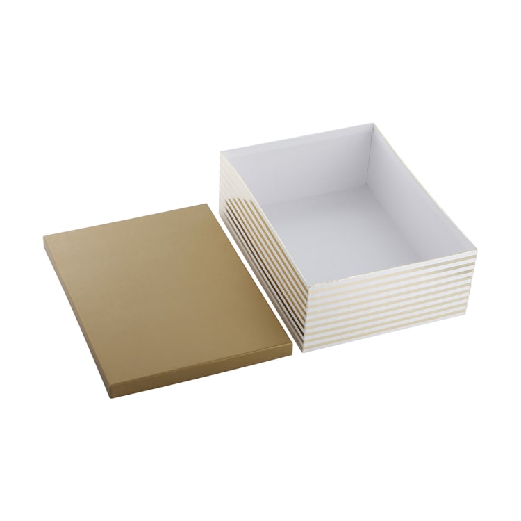 Gold Look Stripe Gift Box - Extra Large - Kmart